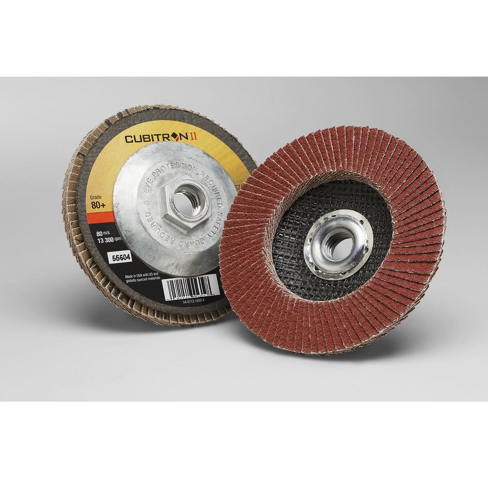3M™ Cubitron™ II 967A Flap Disc, 4-1/2" X 5/8-11, 60+ Grit