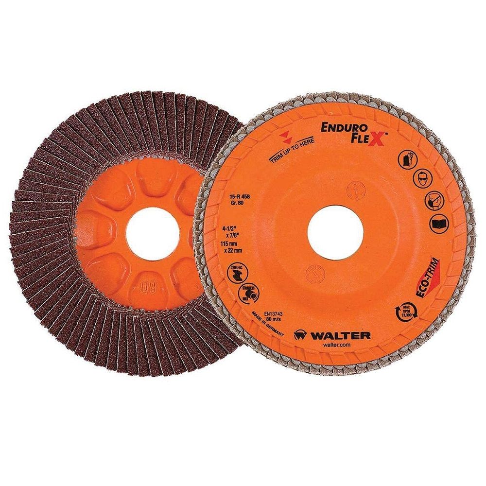 Walter Abrasives ENDURO-FLEX™ ZA Flap Wheel, 4-1/2" X 7/8"