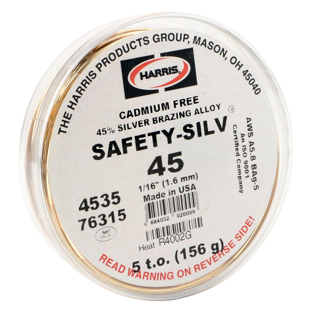 Harris Safety-Silv® 45 High Silver Brazing Alloy, 1/16"