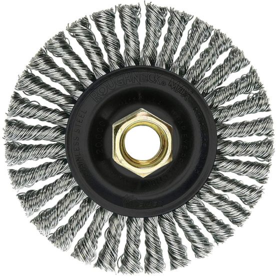 Weiler Roughneck Max Stringer Bead Wire Wheel, 4" X 0.02" X 5/8"-11